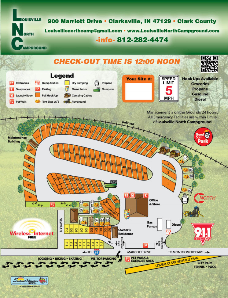 Campground Map - Louisville North Campground