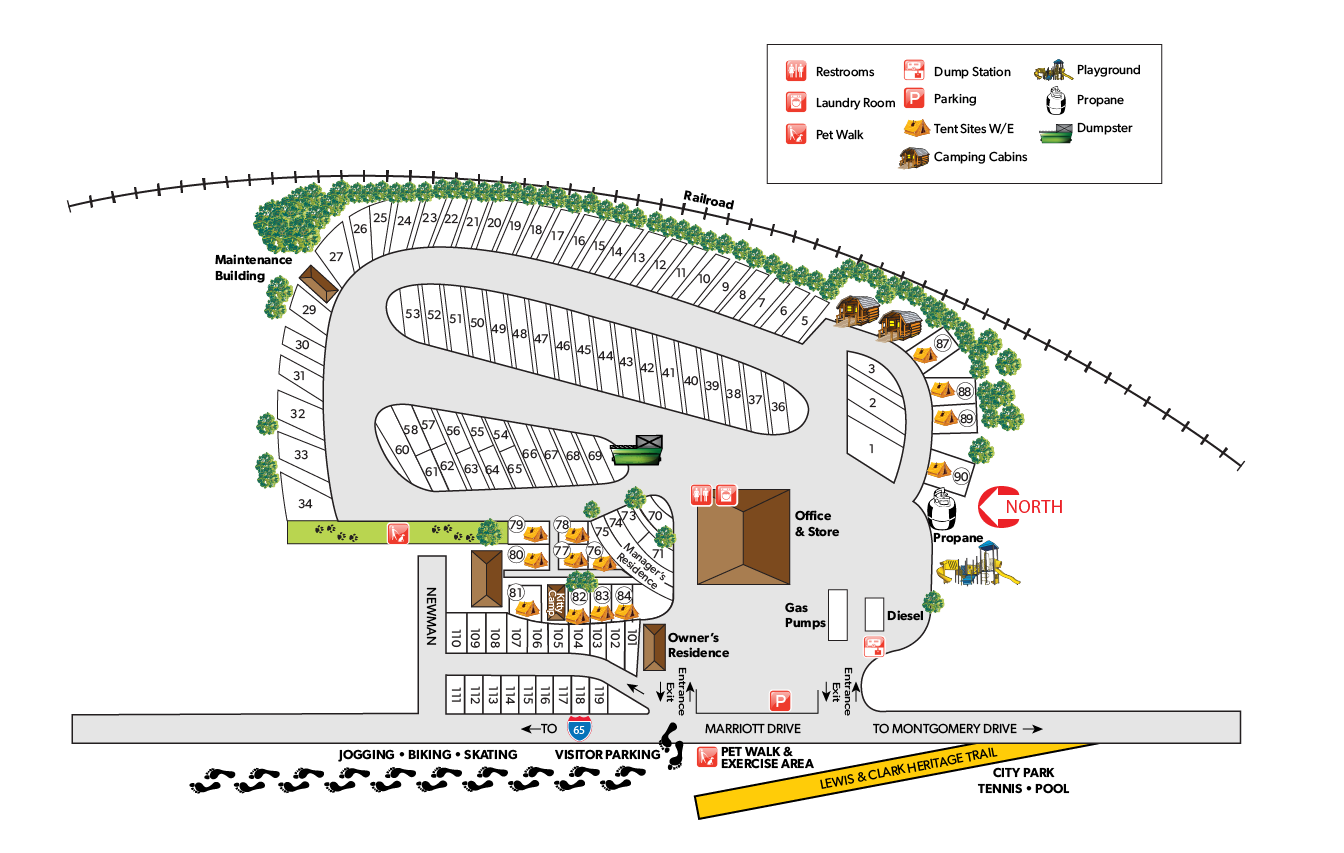 Campground Map - Louisville North Campground